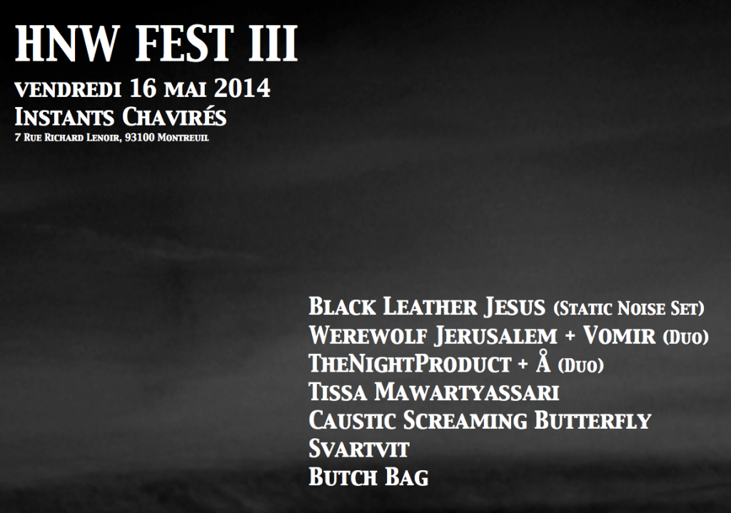 # HNW FEST III # / BLACK LEATHER JESUS / WEREWOLF JERUSALEM + VOMIR ...